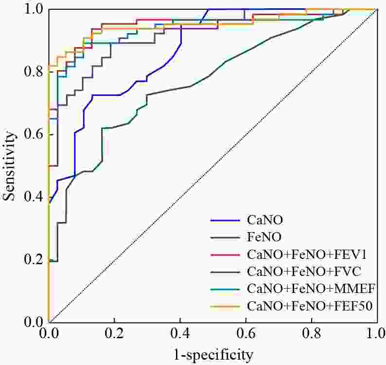 CaNO、FeNO联合肺功能在支气管哮喘诊断中的应用价值